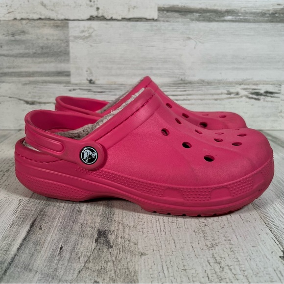 CROCS | Shoes | Crocs Classic Dual Comfort Womens Pink Sherpa Lined ...